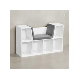KADIMA DESIGN Design Regal mit Sitzfl&auml;che 101,5 x 61,5 x 30 cm Matt, | Gr.: onesize