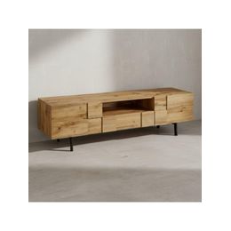 KADIMA DESIGN Lowboard Holz Eiche-Dekor 160x46x43 cm TV-Kommode mit zwei T&uuml;ren, | Gr.: onesize