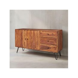 KADIMA DESIGN Sideboard Highboard | Sheesham, 145x75x40cm, 3+2 T&uuml;ren, Massiv | Gr.: onesize