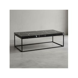 KADIMA DESIGN Couchtisch 120x60x38 cm Sofatisch in Marmor-Optik Modern, in Schwarz | Gr.: onesize