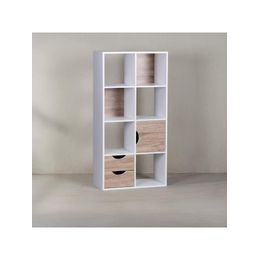 KADIMA DESIGN B&uuml;cherregal MASSA 60 x 120 x 29 cm Sonoma Eiche mit Schubladen | Gr.: onesize