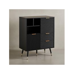 KADIMA DESIGN Sideboard 77x97x40 cm Anrichte mit Eiche-Dekor, Kommode mit | Gr.: onesize
