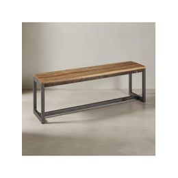KADIMA DESIGN Esszimmerbank 120 x 46 x 45 cm Mango Massivholz / Metall Holzbank | Gr.: onesize