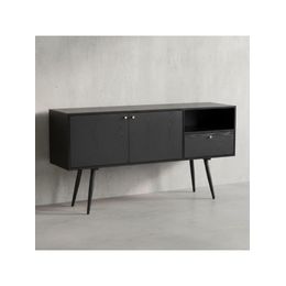 KADIMA DESIGN Sideboard 140x75x40 cm Kommode mit Eiche-Dekor Zeitlos, Hoher | Gr.: onesize