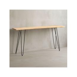 KADIMA DESIGN Konsolentisch 150x36x75 cm Massivholz Baumkante Anrichte Flur, | Gr.: onesize