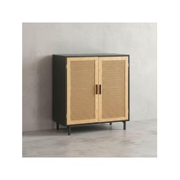 KADIMA DESIGN Sideboard 80x86,5x40 cm Kommode mit Wiener Geflecht, Hoher | Gr.: onesize