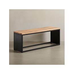 KADIMA DESIGN Sitzbank Akazie Massivholz / Steinoptik 120x45x35 cm Flurbank mit | Gr.: onesize