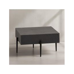 KADIMA DESIGN Couchtisch 64x64x35 cm Steinoptik / Metall Sofatisch Anthrazit | Gr.: onesize