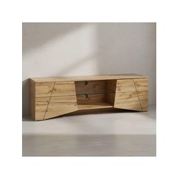 KADIMA DESIGN Lowboard Holz Eiche-Dekor 160x50x40 cm TV-Kommode mit zwei T&uuml;ren, | Gr.: onesize