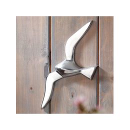 KADIMA DESIGN Wanddekoration M&ouml;we S Aluminium poliert Dekofigur 30 cm Statue | Gr.: onesize