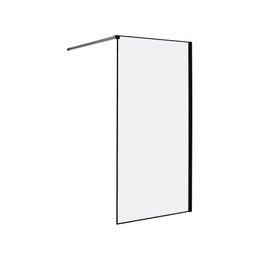 Beliani Duschwand WASPAM in Transparent/Schwarz - (W) 100 x (H) 190 x (L) 100 cm | Gr.: onesize