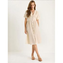 Bianco Lucci Kleid Damen Gr&ouml;&szlig;e 40 beige Winterkleid