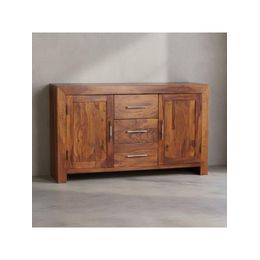 KADIMA DESIGN Sideboard Massivholz Kommode 118 cm 3 Schubladen 2 T&uuml;ren | Gr.: onesize