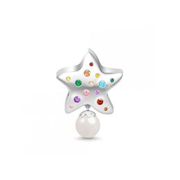 GNOCE Sterling Silber Stern Perle Charm | Gr.: onesize