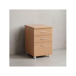 KADIMA DESIGN Rollcontainer | Buche, 40x60x45cm, Schubladen, Rollen | Gr.: onesize