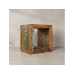 KADIMA DESIGN Beistelltisch | Massivholz, 45x45x35cm, Ablage | Gr.: onesize