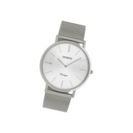 Analog-Armbanduhr Oozoo Vintage Series silber gro&szlig; (ca. 40mm) | Gr.: onesize