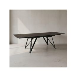 KADIMA DESIGN Esszimmertisch 180 - 260 cm Ausziehbar Keramik Glas , in Schwarz | Gr.: onesize
