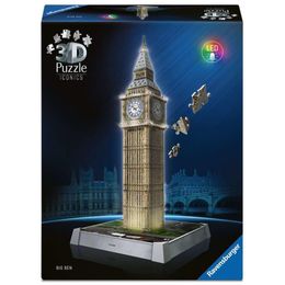 Ravensburger Puzzle 216 Teile Bauspiel Iconics: Big Ben - mit Licht in bunt | Gr.: onesize