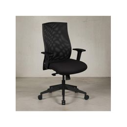 KADIMA DESIGN B&uuml;rostuhl | Stoff, Schwarz, Armlehne, Polsterung, 120kg | Gr.: onesize