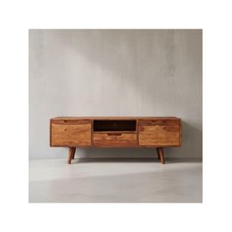 KADIMA DESIGN TV-Lowboard | Sheesham, 135x51x45cm, 2 T&uuml;ren, Schublade | Gr.: onesize