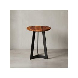 KADIMA DESIGN Beistelltisch | Sheesham/Metall, 35x45x35cm, Industrial | Gr.: onesize