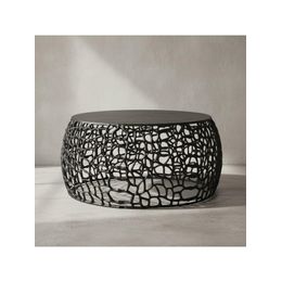 KADIMA DESIGN Couchtisch Ast-Design | Metall Schwarz, 66x66cm, Rund in Schwarz | Gr.: onesize