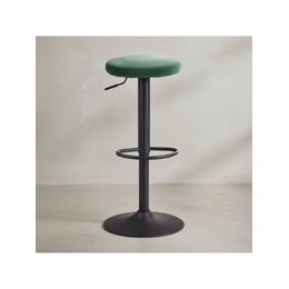 KADIMA DESIGN Barhocker Samt Hocker ohne Lehne 58 - 79 cm in Gr&uuml;n | Gr.: onesize
