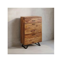 KADIMA DESIGN Kommode Highboard | Sheesham, 80x120x41,5cm, Baumkante | Gr.: onesize