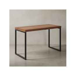KADIMA DESIGN Industrie Schreibtisch, Sheesham-Massivholz/Metall, Handgefertigt | Gr.: onesize