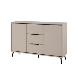 home24 Sideboard Adaro 135 cm in Beige / Schwarz | Gr.: onesize