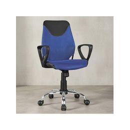 KADIMA DESIGN Jugenddrehstuhl DAVOS Nylon, ergonomisch, h&ouml;henverstellbar, max. 60 kg in Blau | Gr.: onesize