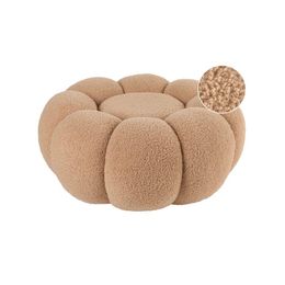 Beliani Pouf BEAUFORT in Braun - (W) 60 x (H) 27 x (L) 60 cm | Gr.: onesize