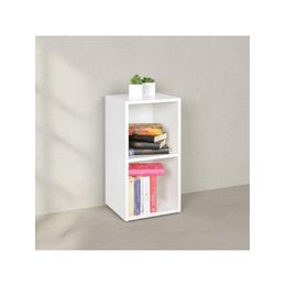 KADIMA DESIGN Standregal Sonoma | 2 F&auml;cher, 30x60x30cm, Melaminbeschichtung in Wei&szlig; | Gr.: onesize