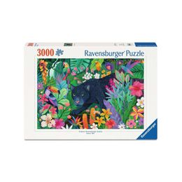 Ravensburger Puzzle 3.000 Teile Panther im bl&uuml;henden Dschungel in bunt | Gr.: onesize