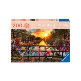 Ravensburger Puzzle 200 Teile Fahrr&auml;der in Amsterdam in bunt | Gr.: onesize