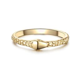 Glanzst&uuml;cke M&uuml;nchen Glanzst&uuml;cke M&uuml;nchen Ring Schlangenkopf aus Sterling Silber in gelbgold | Gr.: 60