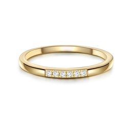 Glanzst&uuml;cke M&uuml;nchen Glanzst&uuml;cke M&uuml;nchen Ring aus Sterling Silber mit Zirkonia in gelbgold | Gr.: 56
