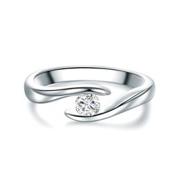 Trilani Ring aus Sterling Silber mit Zirkonia in silber | Gr.: 54
