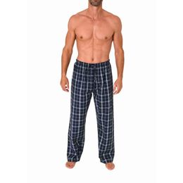 Normann Schlafanzug Pyjama Hose lang kariert Baumwolle - 79848 in grau | Gr.: 54