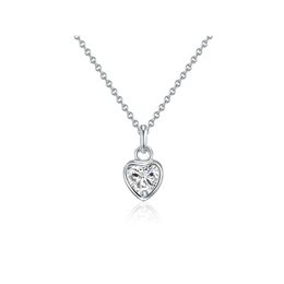Rafaela Donata Halskette Herz aus Sterling Silber mit Zirkonia in silber | Gr.: 45 cm