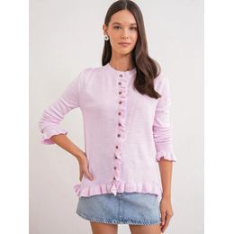Mixray Knit Cardigan female Pink size One Size