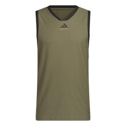 adidas Performance Funktionsshirt 'Crazy Lite' Herren Gr&ouml;&szlig;e L oliv / orange / schwarz