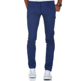 Amaci&Sons Amaci&Sons Slim Fit Chino mit Stretch ATLANTA in Blau | Gr.: W29/L32