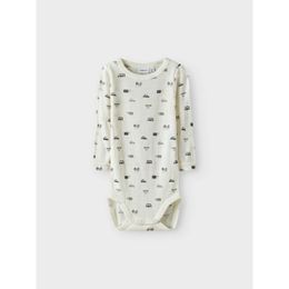 name it Jungen Langarmbody &raquo;NBMWANG WOOL NEEDLE LS BODY NOOS&laquo; aus reiner Merinowolle wei&szlig; 50, N-Gr