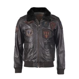 Top Gun Lederjacke TGJ1001 in braun | Gr.: L