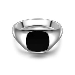 True Rebels Ring aus Edelstahl mit Achat in silber | Gr.: 70