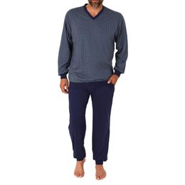 Normann Langarm Schlafanzug B&uuml;ndchen Pyjama - 77851 in gr&uuml;n | Gr.: 52