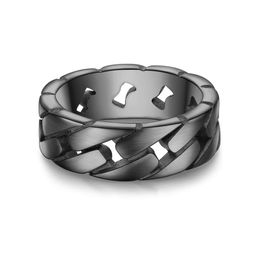 True Rebels Ring aus Edelstahl in gunmetal | Gr.: 64