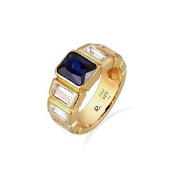 Elli Ring 925 Sterling Silber in Gold | Gr.: 52